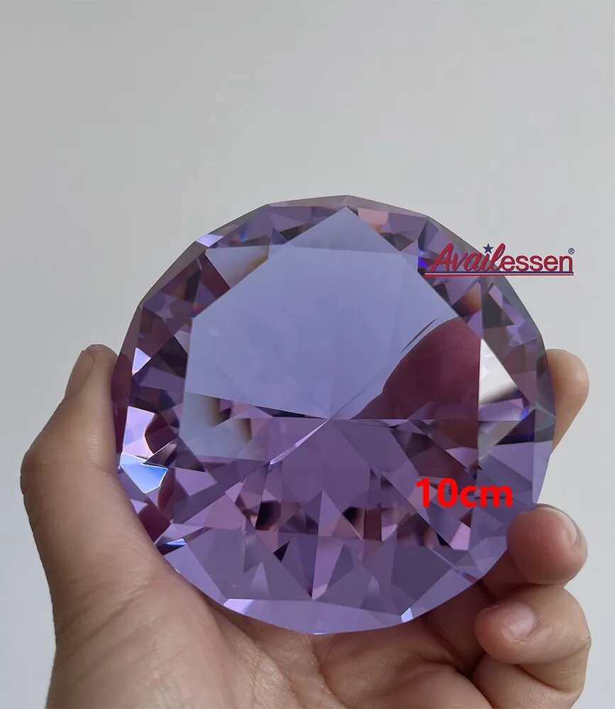 100mm Аметист Бриллиант Кристалл Хрустальный