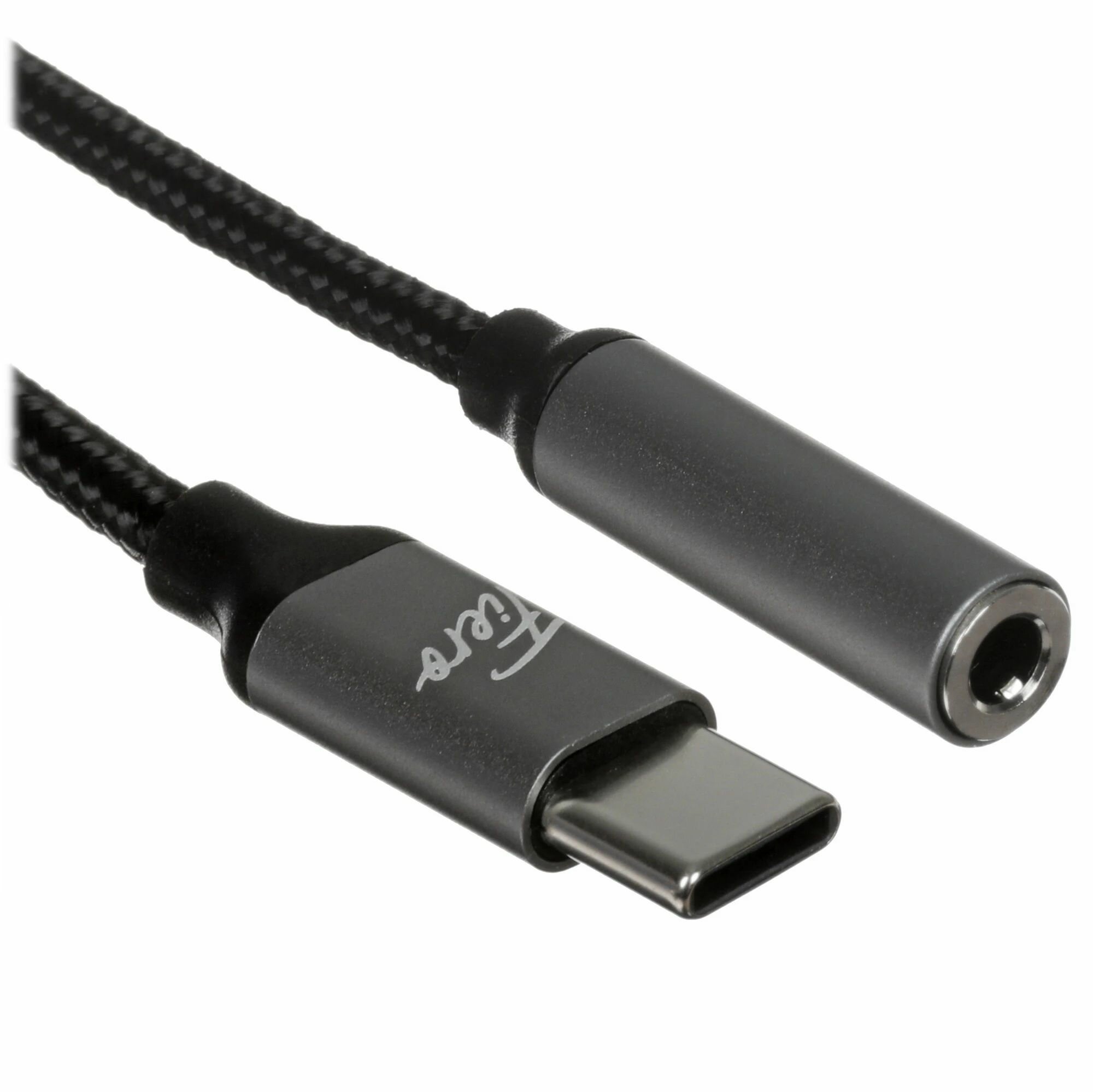 Кабель Fiero USB Type-C - jack 3.5 мм серый