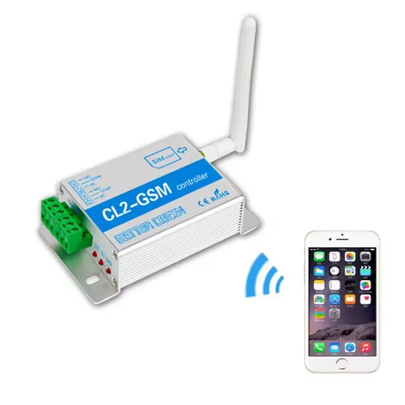 Беспроводной GSM SMS пульт дистанционного управления, модуль умного переключателя CL2-GSM, 2-сторонний релейный выход для автоматического распашного механизма открывания раздвижных ворот