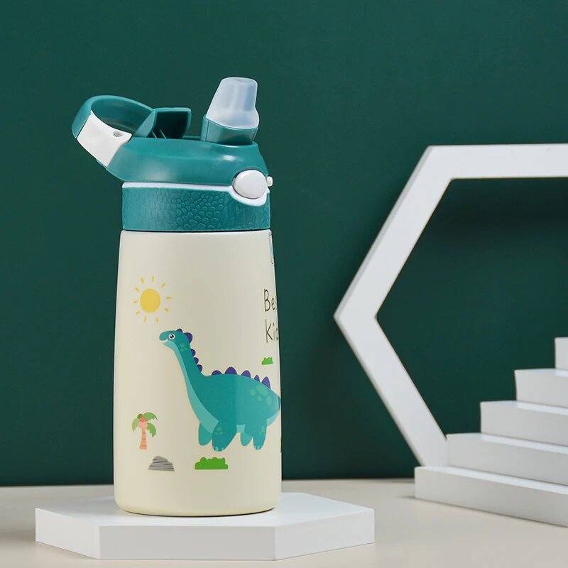 Детская бутылка для воды со трубочкой, Dinosaur