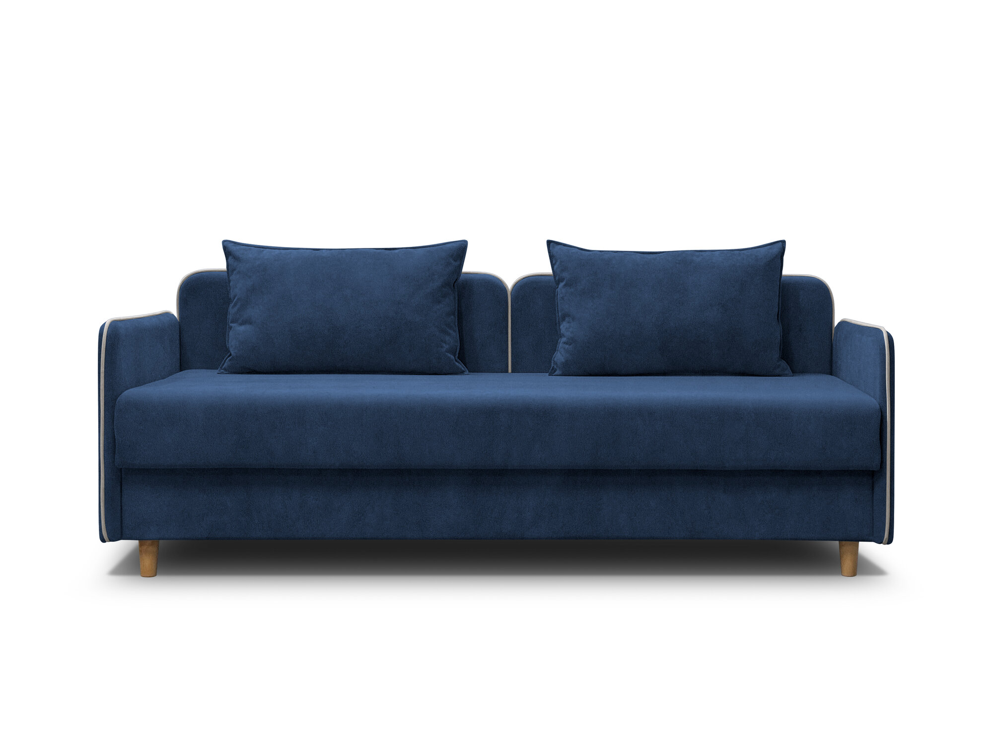 Тахта-диван односпальная "Росмебель Соло" с фанерным ящиком, велюр, 205х84х75, темно-синий