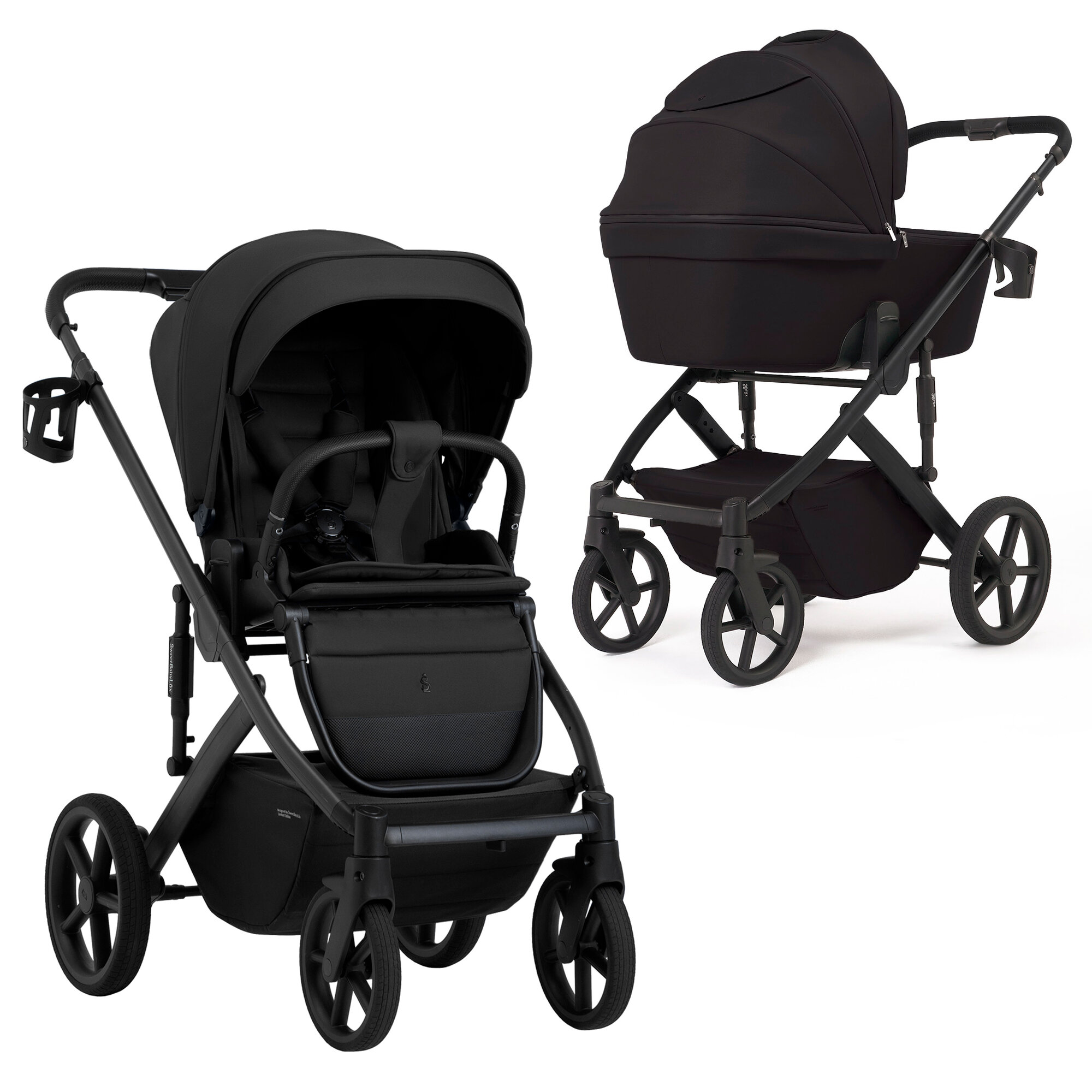 Детская коляска 2в1 Sweet Baby Dolce, цвет Black SBL (Чёрный), артикул производителя 427703