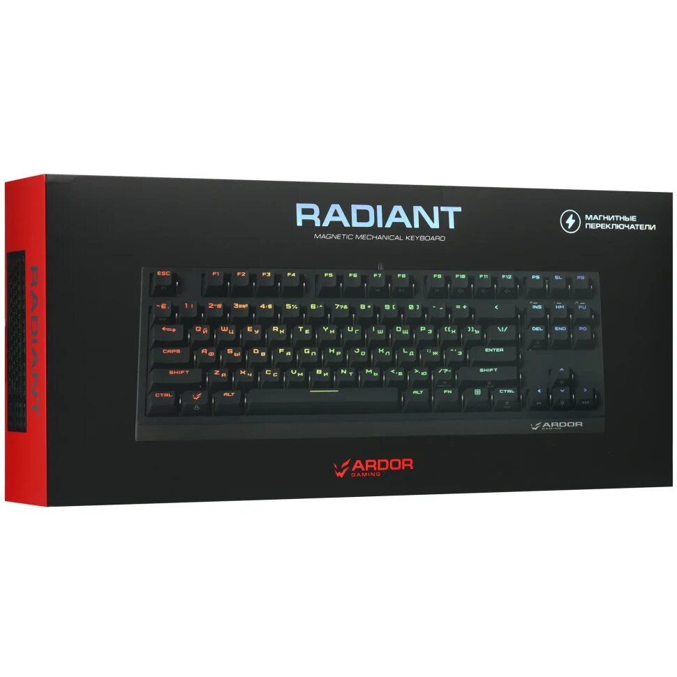 Клавиатура проводная ARDOR GAMING Radiant, магнитная, черный