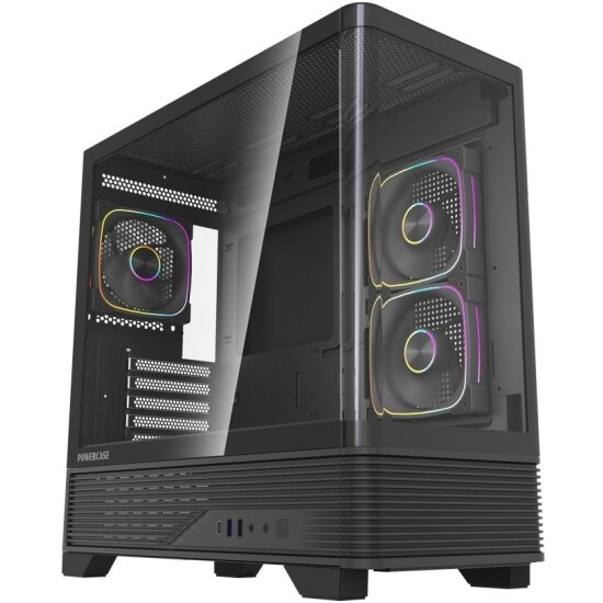 Корпус Powercase Vision Micro M6B, черный (CVMM6B-A3)