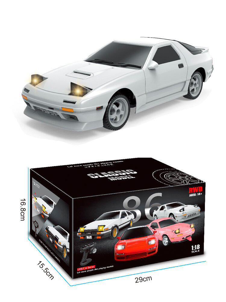 Радиоуправляемая машинка для дрифта LD RC масштаб 1:18 2WD 2.4G RX-7 1802-White / дрифт машинка на пульте управления Drift RC для детей