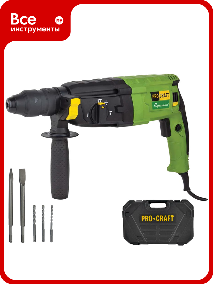 Электрический сетевой перфоратор PROCRAFT BH-1400 DFR BH1400DFR