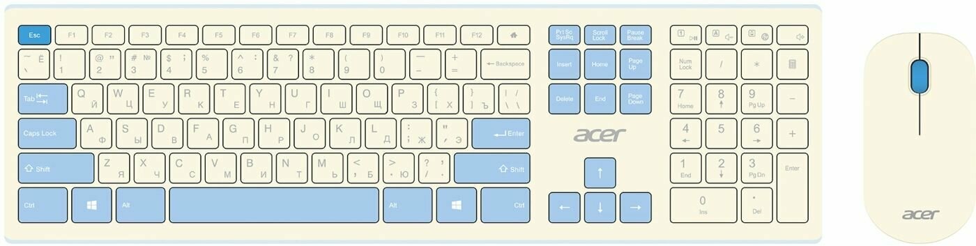 Беспроводной набор клавиатура + мышь Acer OCC205 (Голубой) / без упаковки /