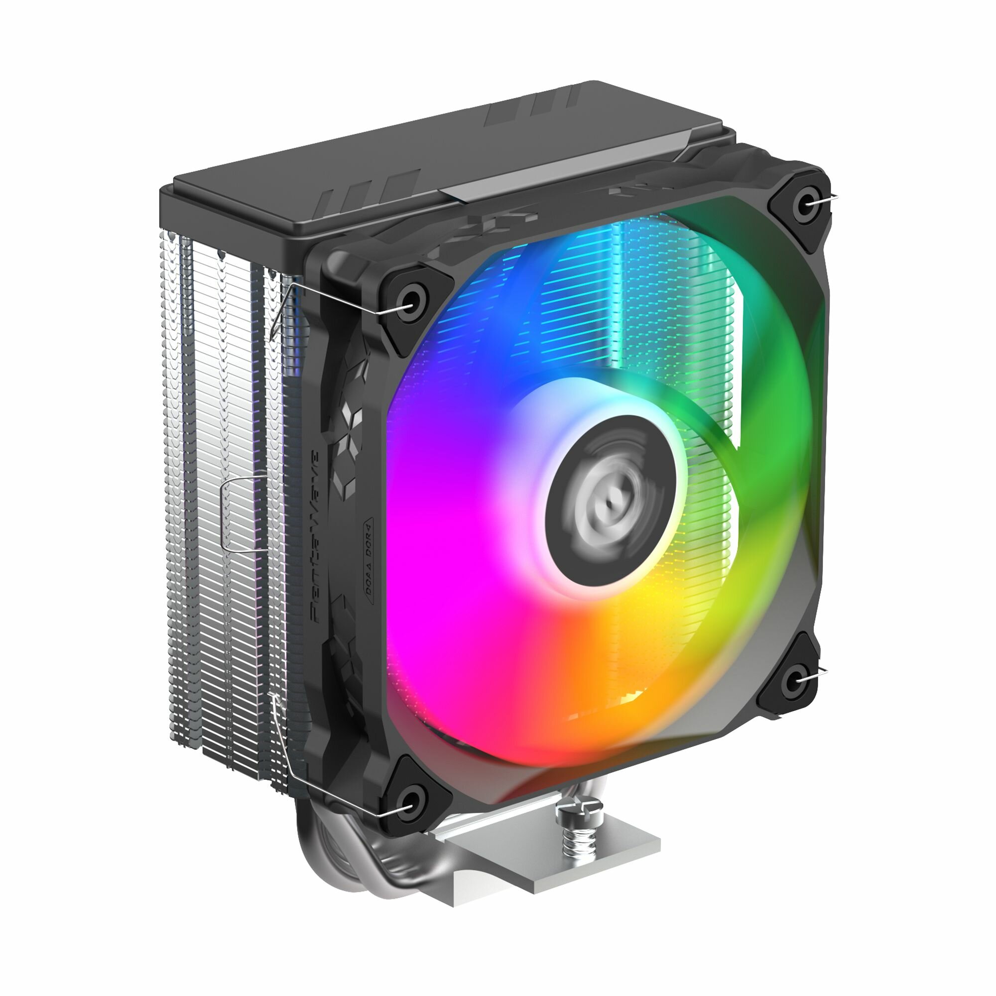Кулер для процессора PentaWave PC-Z03E SRB ARGB PWM (LGA115X/1200/1700/AM4/AM5, TDP 210W, 1*120mm ARGB PWM Fan, 3 тепловые трубки 6мм, 600-1750RPM, 12-29,5dBa)