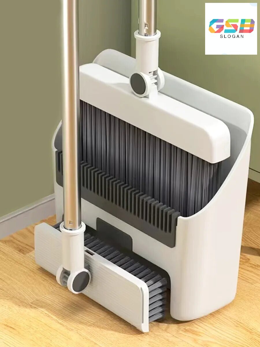 Комплект для уборки "Щетка и совок", пластик, съемный механизм