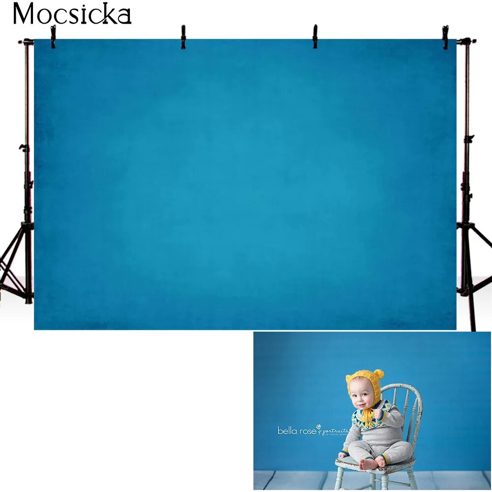 Фотофон для новорожденных MOCSICKA, 150x100см, синий