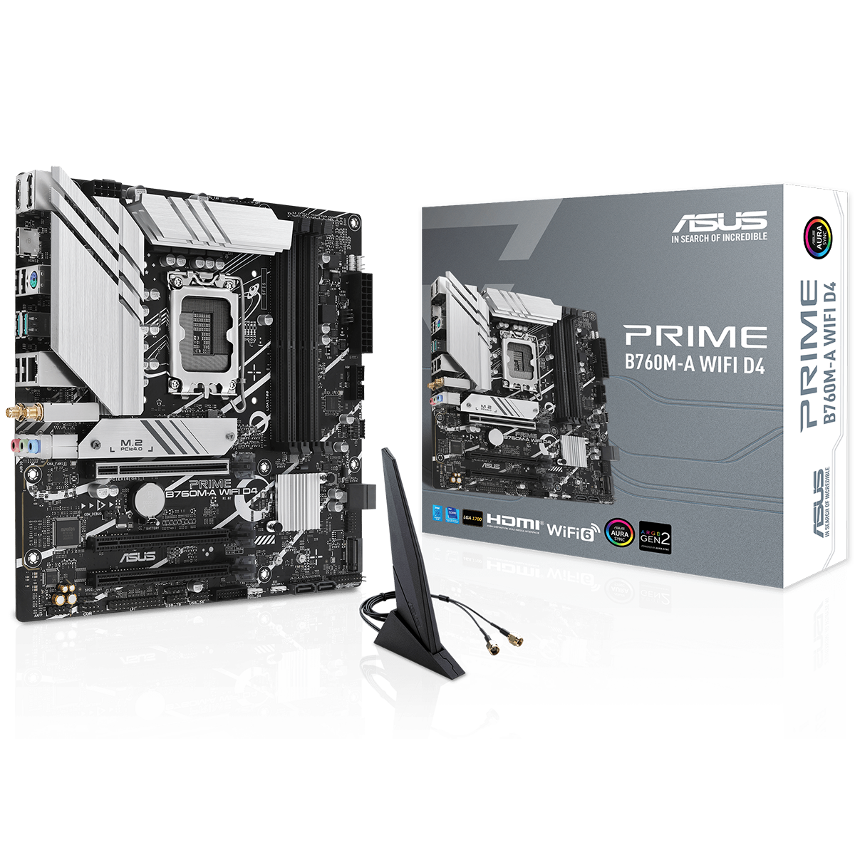 Материнская плата ASUS PRIME B760M-A WIFI D4, LGA1700, Intel B760, Micro-ATX, RTL (90MB1CX0-M1EAY0)