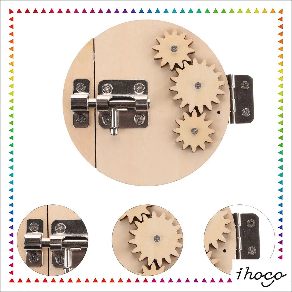 Эксклюзивный набор для развития сенсорных навыков, включающий бизиборд, игровые наклейки и детали со замками для младенцев и дошкольников