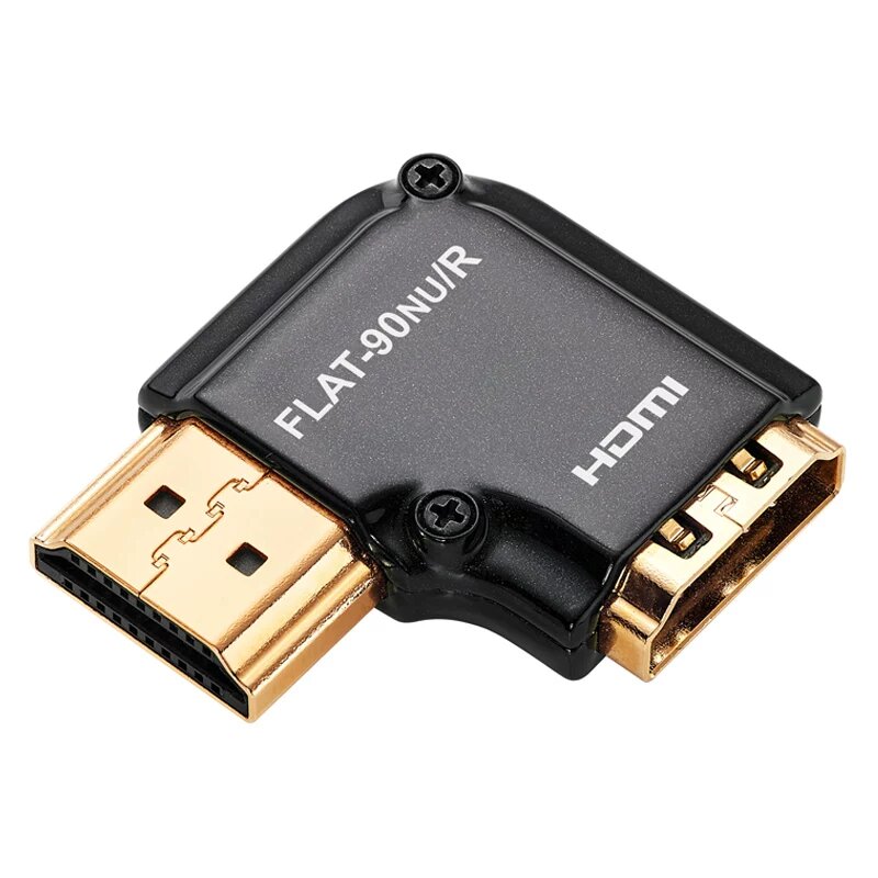 Адаптер HDMI 2.1 плоский 90-градусный с цинковым сплавом, длина кабеля 0.5-1 м для поддержки 4K HDR