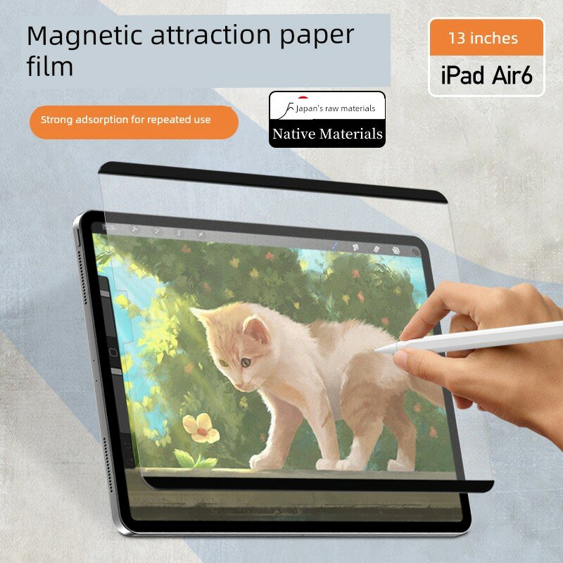 Магнитная пленка WiWU, имитирующая бумагу, для iPad Pro 2025, пленка для iPad 2024, мягкая светонепроницаемая пленка