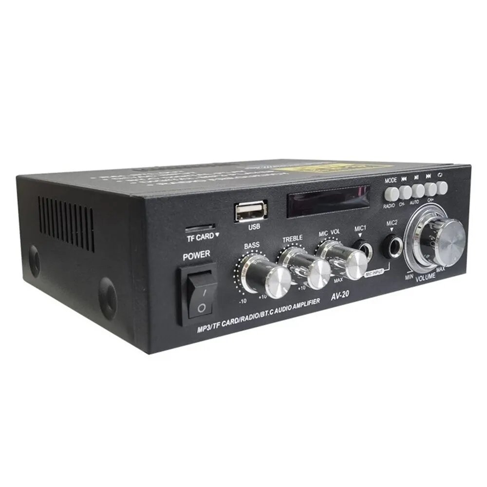 Цифровой Усилитель AV-20 Hi-Fi, 2-Канальный, Bluetooth Surround, ЕС