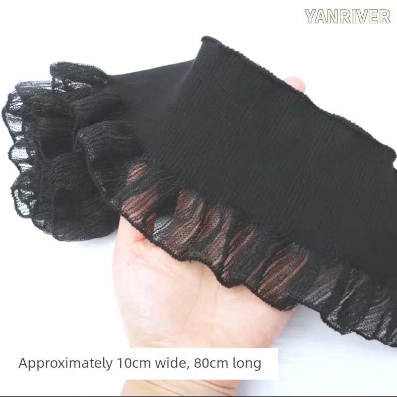 Прозрачные рифленые трикотажные эластичные тесьмы для одежды с волнистыми краями и кружевной тесьмой из рифленой ткани.