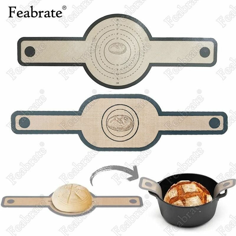 Силиконовый коврик для выпечки с антипригарным покрытием, легко чистящийся многоразовый инструмент для выпечки хлеба,2 шт.