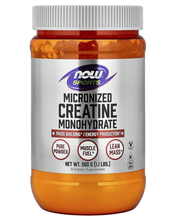 NOW Foods Creatine Monohydrate Powder, Микронизированный моногидрат креатина 500 гр