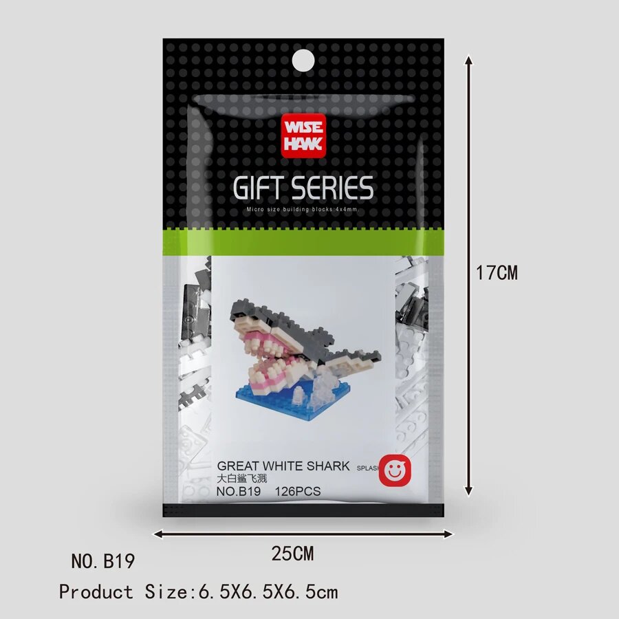 Wise Hawk Great White Shark 126pcs, Цвет: B19