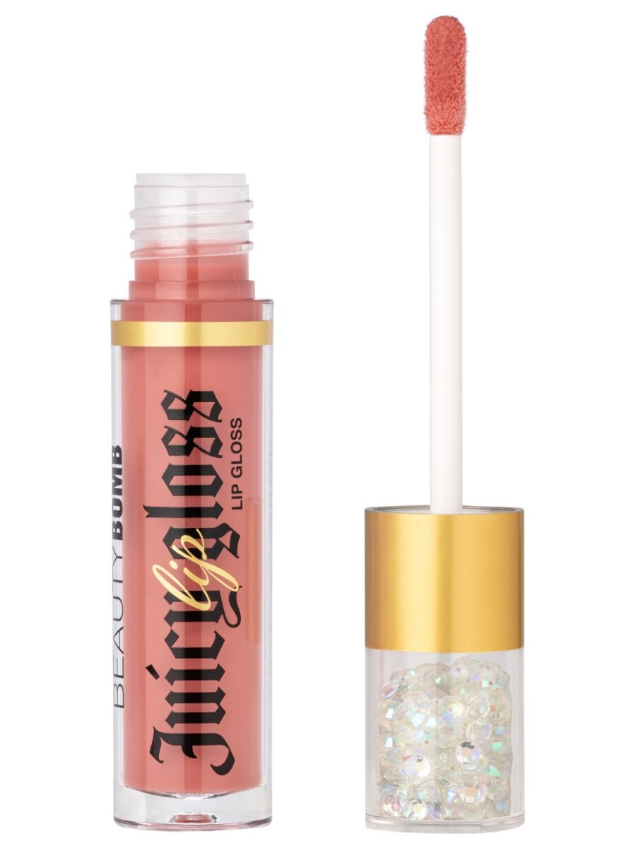 Блеск для губ Beauty Bomb Juicy, тон 12 Chic Shock / пыльно-розовый