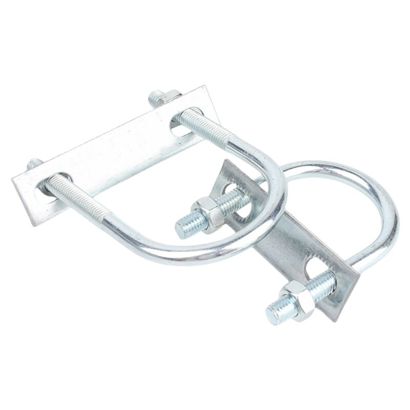 Набор Круглых U-Образных Болтов 2шт Крепежная Деталь из Углеродистой Стали с Гайками-Шайбами Рамная Пластина для Трубного Прицепа Автомобильная Листовая Рессора