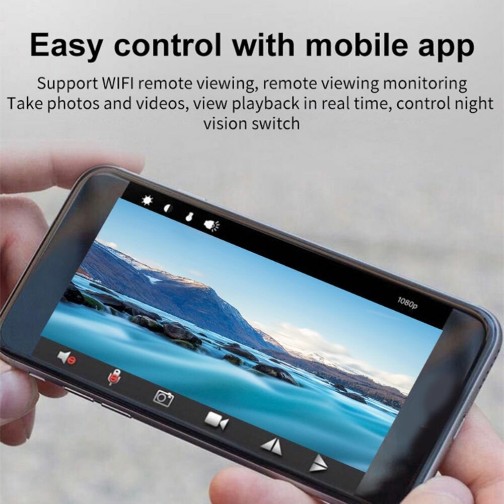 Беспроводная IP-камера A9 Wi-Fi, 1080P, ночное видение, детекция движения, чёрный