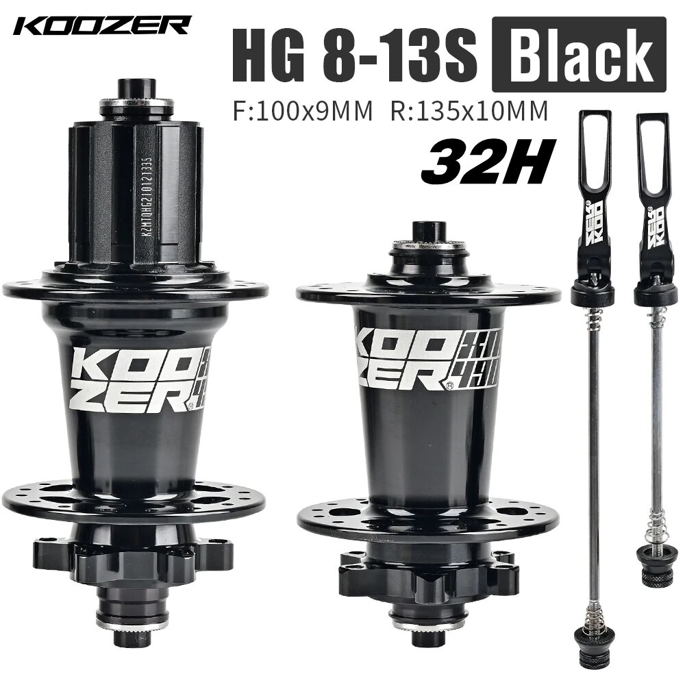 KOOZER Втулки MTB Черный 100x9/135x10 32H