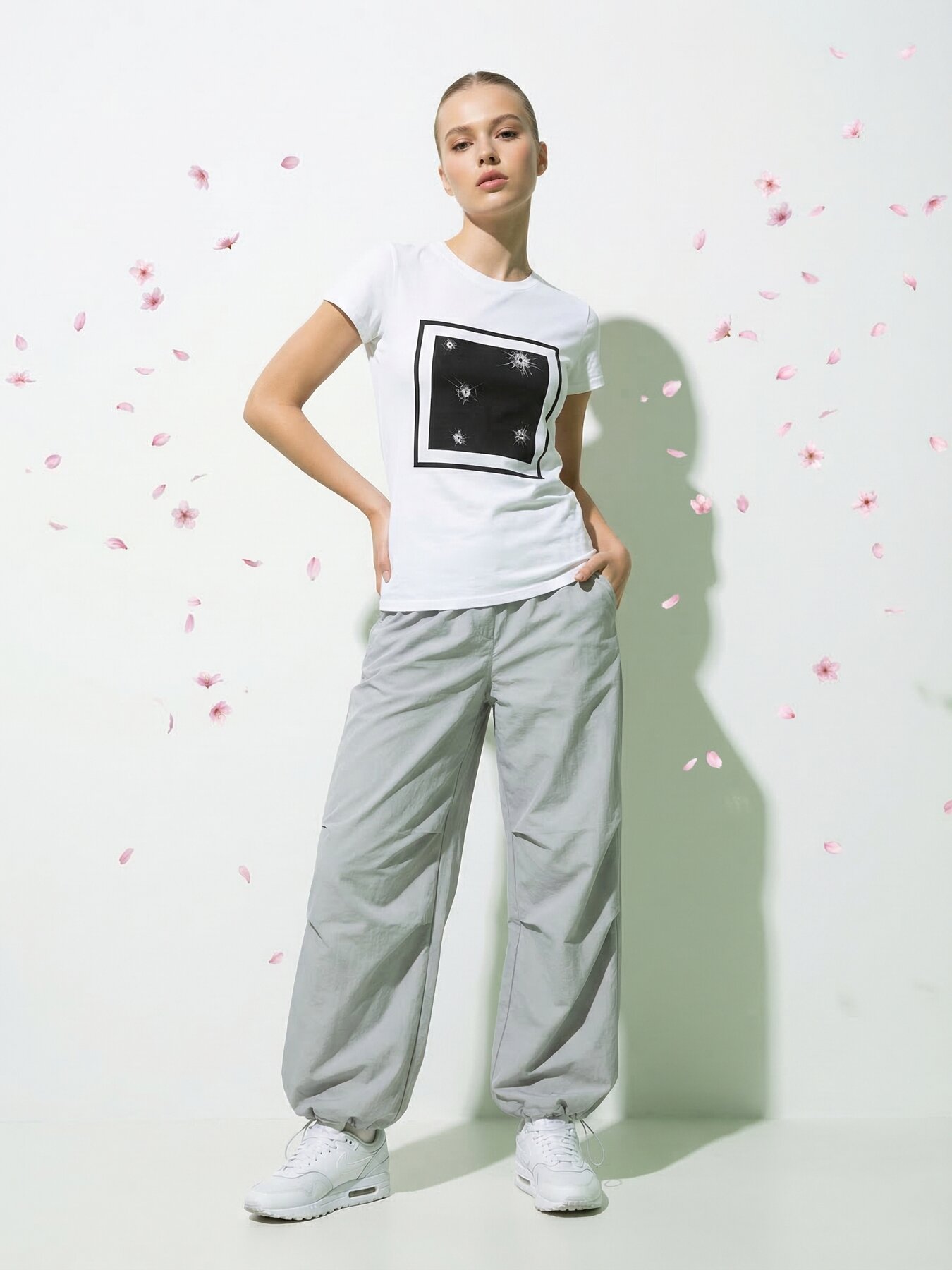 Футболка JUST CLOTHES, размер 38, белый 3 — фото 1