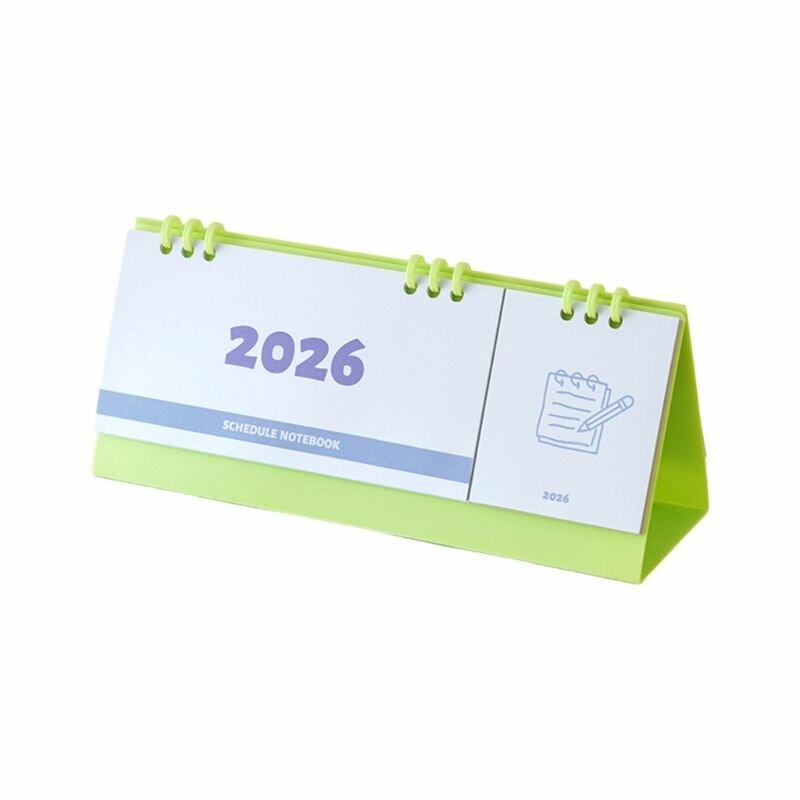 (1 шт.) Мини-календарь-ежедневник на 2026 год - Зелёный