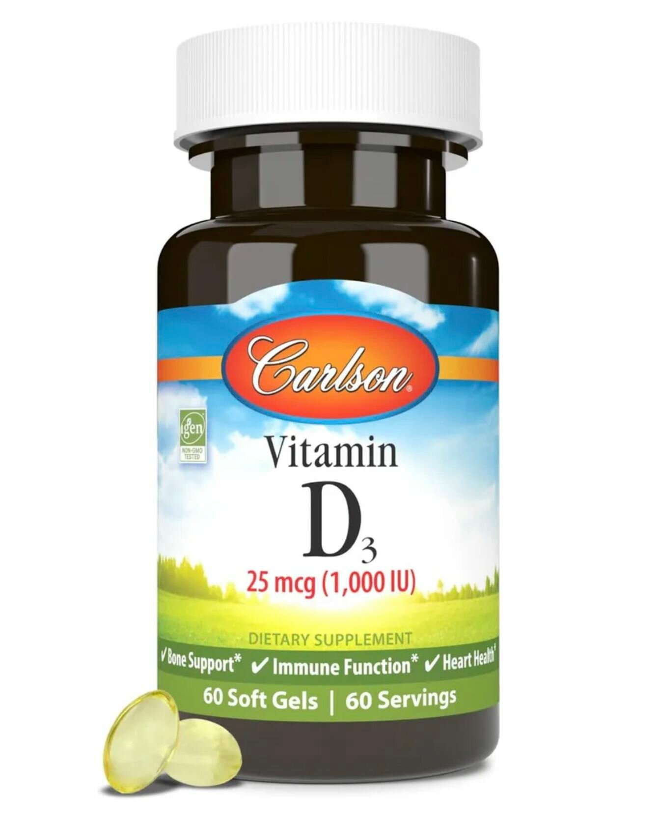 Carlson labs Vit D 1000IU 60 капсs 60 капс