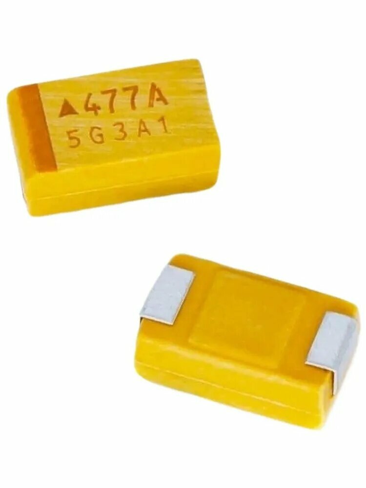 10 шт 10 В 470 мкФ, надписи: 477A, Tип D-7343-31, Размер: 7.3*4.3*2.9 мм, 10V 470uF Универсальный SMD Танталовые конденсаторы