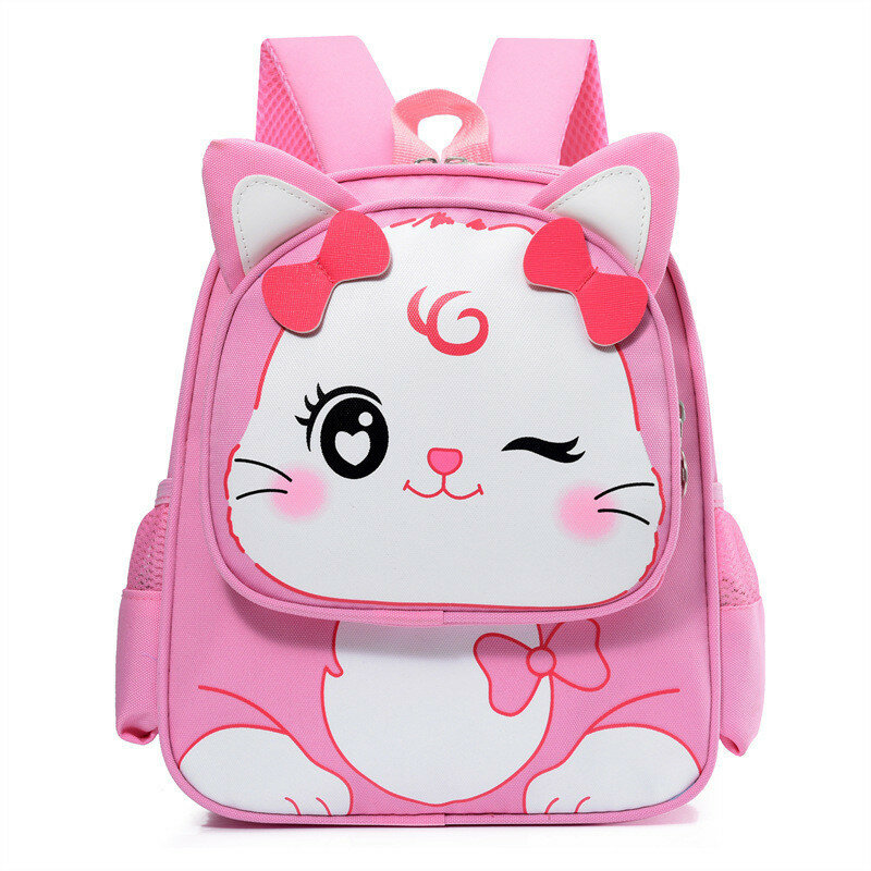 Рюкзак для детского сада modern cool с милыми животными для детей 3-6 лет, розовый кот