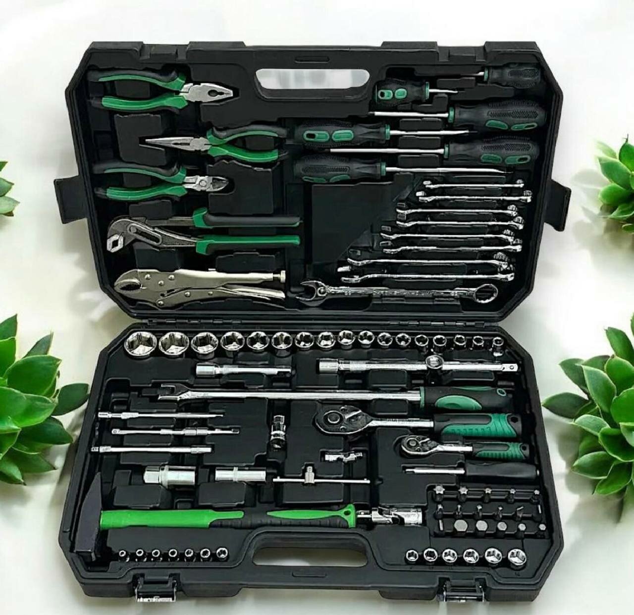 Набор инструментов 86 предметов 1/4" 1/2" трещотка , tools для дома, для автомобиля
