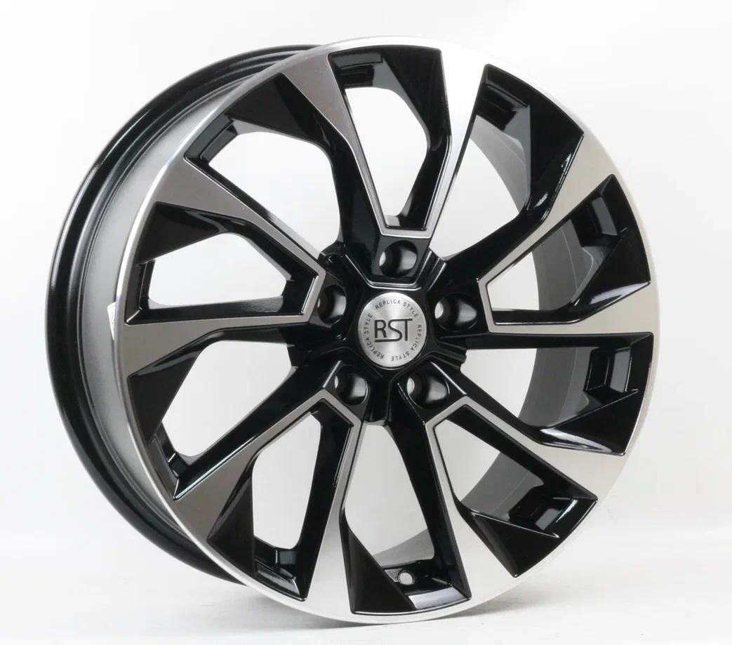 Диск автомобильный литой RST R177 17x7 5x112 et45 dia57.1 Чёрный с полированной лицевой частью