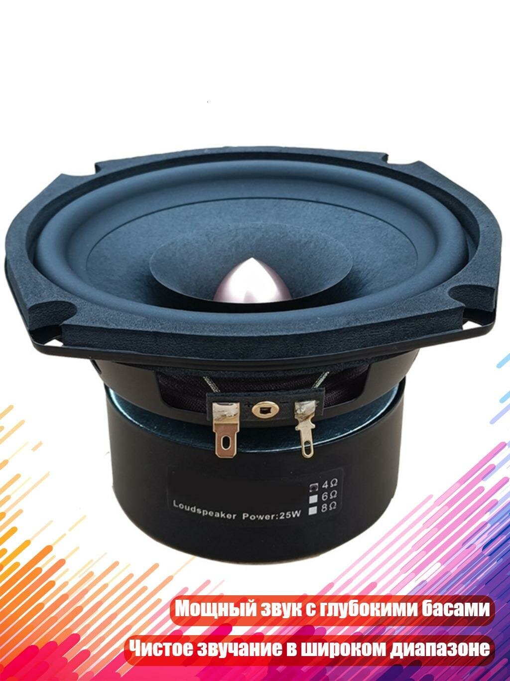 Среднечастотные динамики 5,25 дюйма, Квадратный