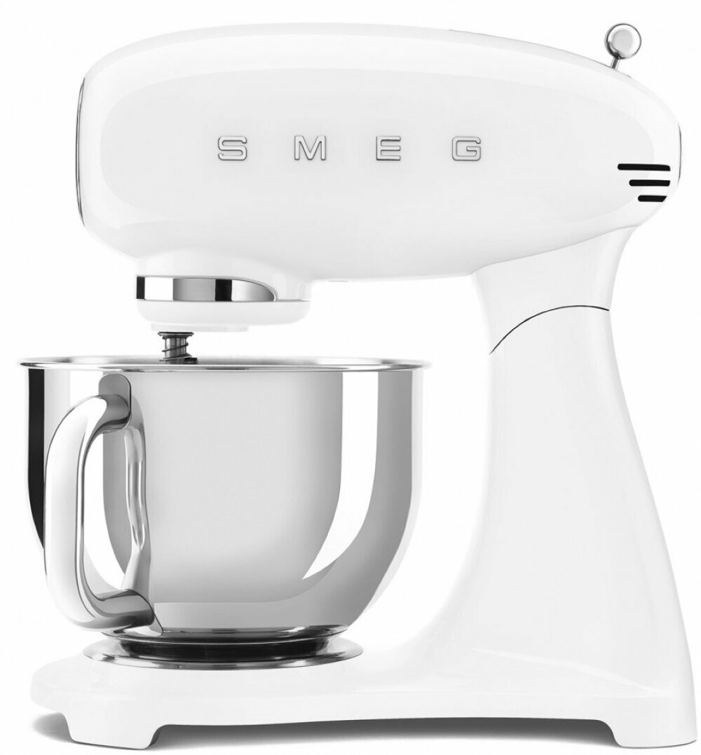 Планетарный миксер Smeg SMF05WHEU Коллекция: Стиль 50-х годов, Цвет: белый, Материал корпуса: Литой алюминий