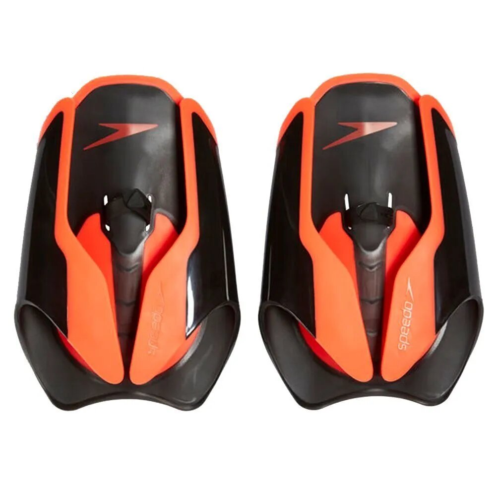 Speedo Лопатки для плавания Fastskin Hand Paddle, пластик, черный/красный, Китай