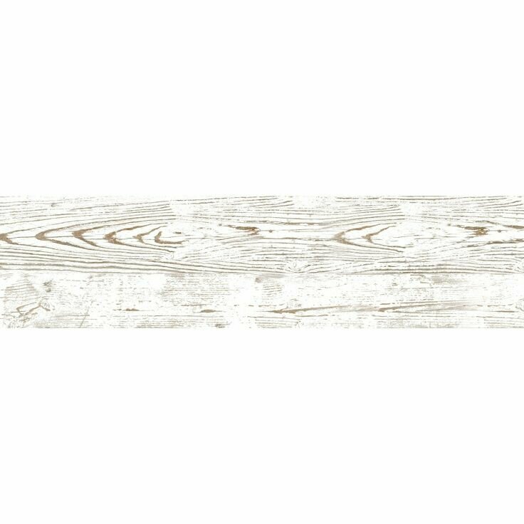 Керамогранит Eurotile Rus Milan GP White 14,7x59,4 см белый матовый под дерево
