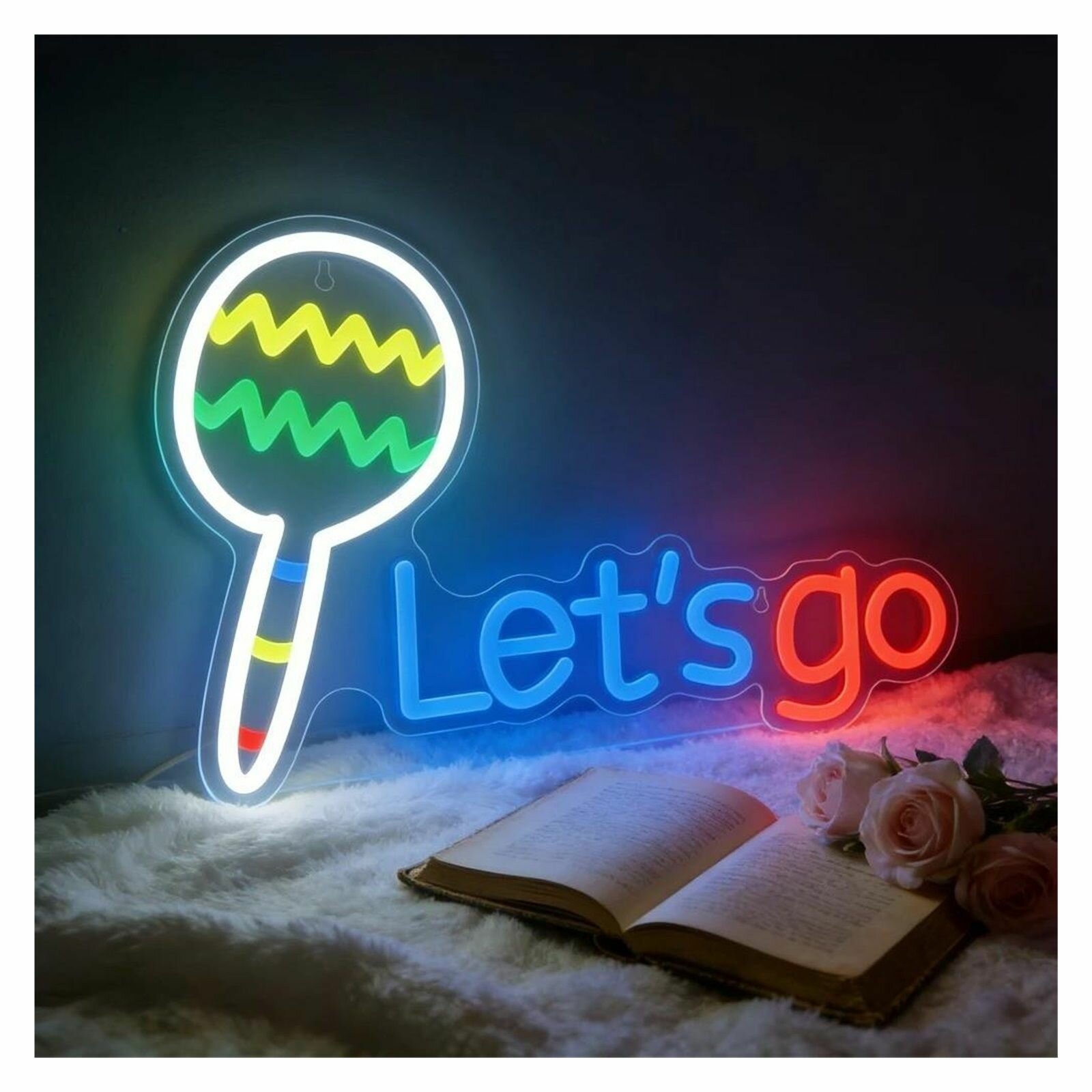 Let's Go Неоновая Вывеска 36смx23,9см
