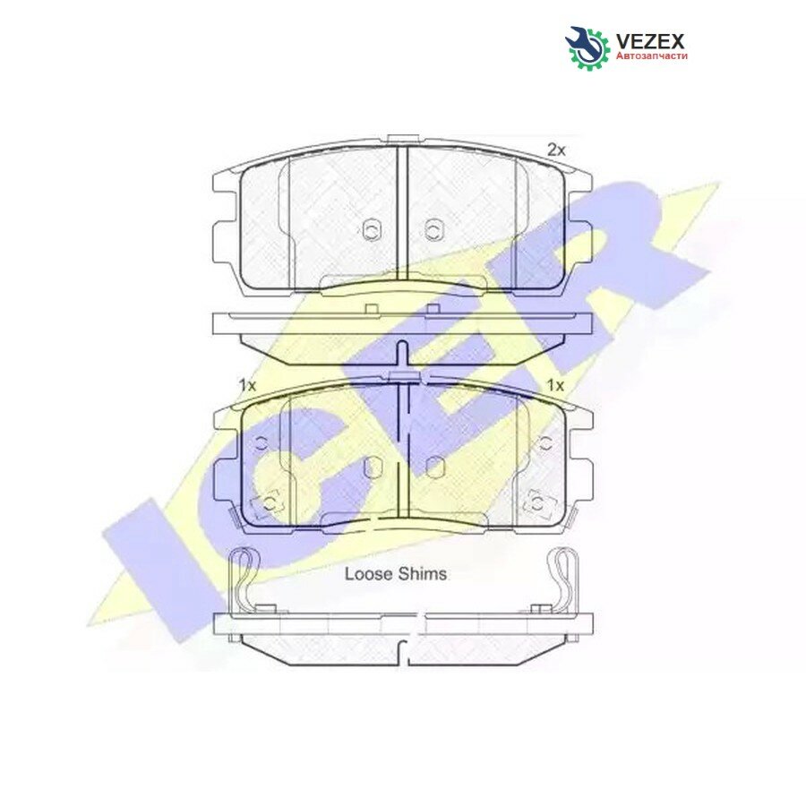 ICER 181799 181799 колодки дисковые задние!\Opel Antara 2.0CDTi/2.4i/3.2i 07>