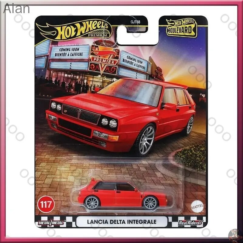 Машинка Premium GJT68 Lancia Delta Integrale красного цвета 1/64 Малайзия
