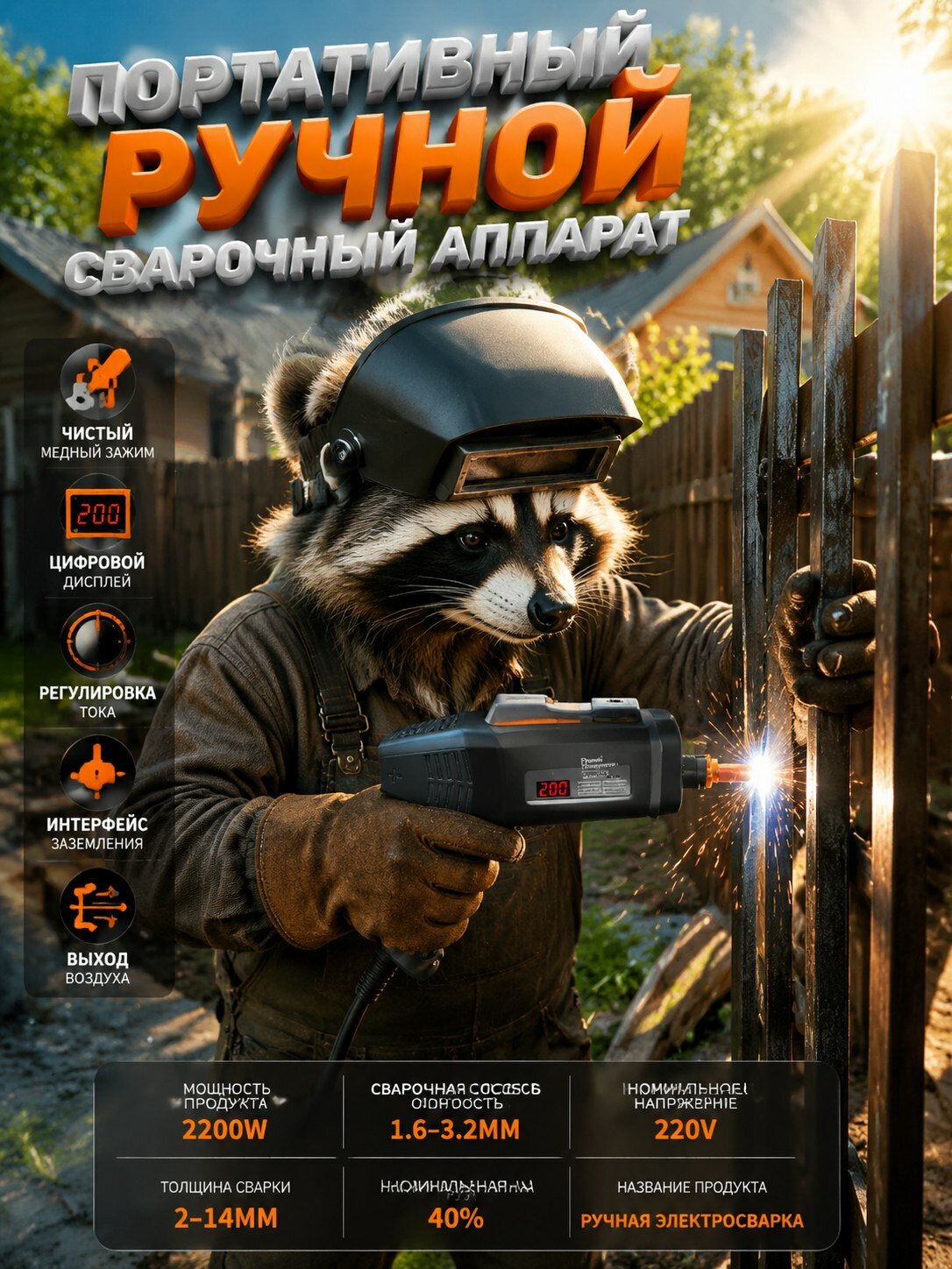 Портативный ручной сварочный аппарат