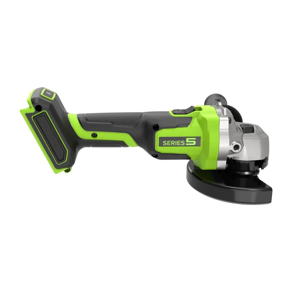 Угловая шлифовальная машина аккумуляторная GreenWorks AG590, 24V, б/щет, 125 мм, 8500 об/мин, Anti-Kickback,1х4Ач, ЗУ, коробка 3201007VUB