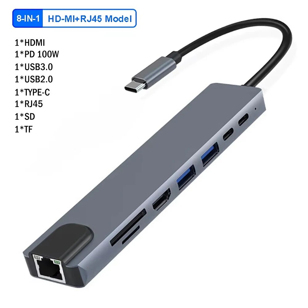 KEBIDUMEI 10-в-1 USB C док-станция 8-in-1