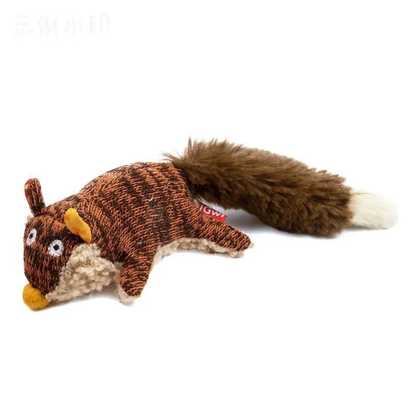Игрушка для собак Лиса с пищалкой GiGwi 9см, серия Plush Friends