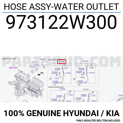 Hose assy-water outlet