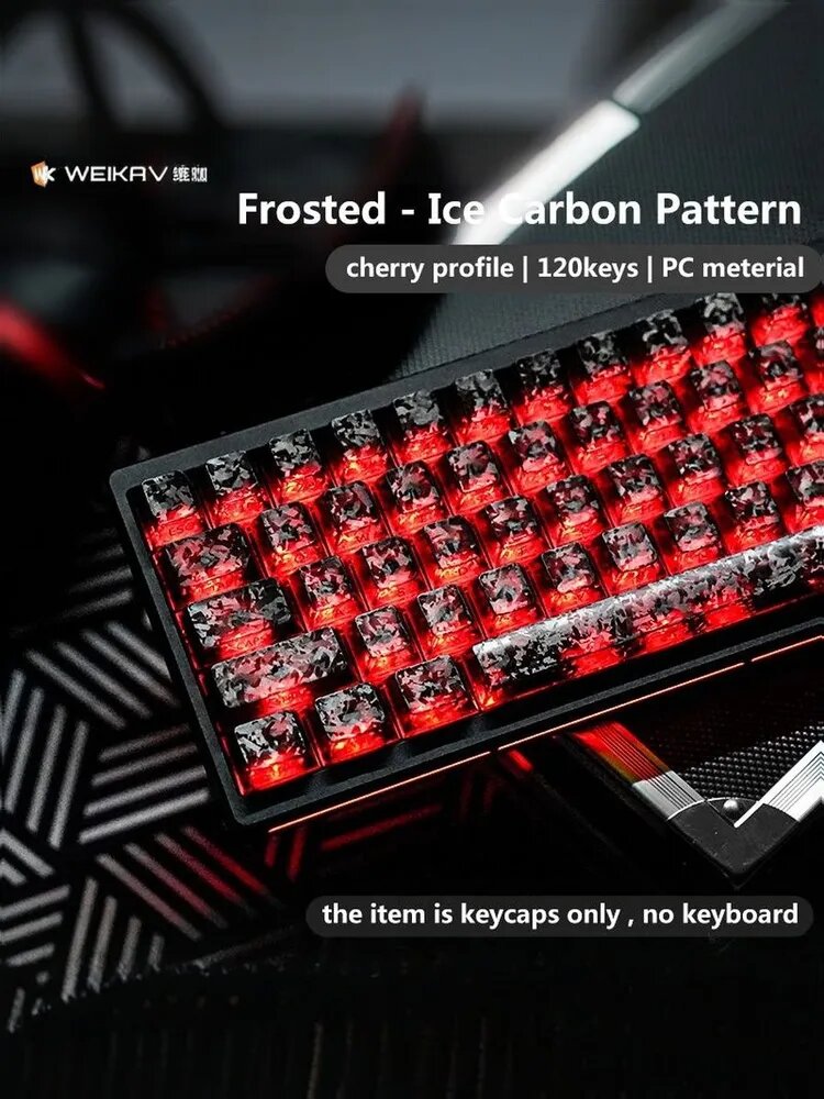 Ice carbon pattern keycaps механические колпачки клавиатуры
