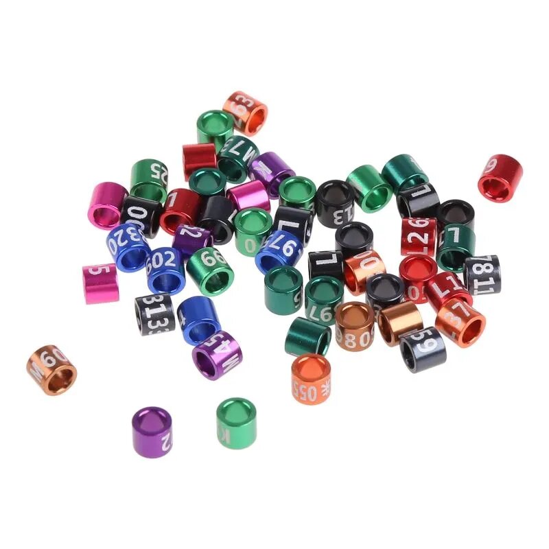 50 шт, кольцо для птиц, лапок голубей, идентификационное попугаев, 3