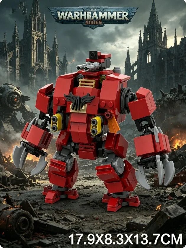 MOC конструктор Warhammer Дредноут Яростный из ордена Кровавых Ангелов