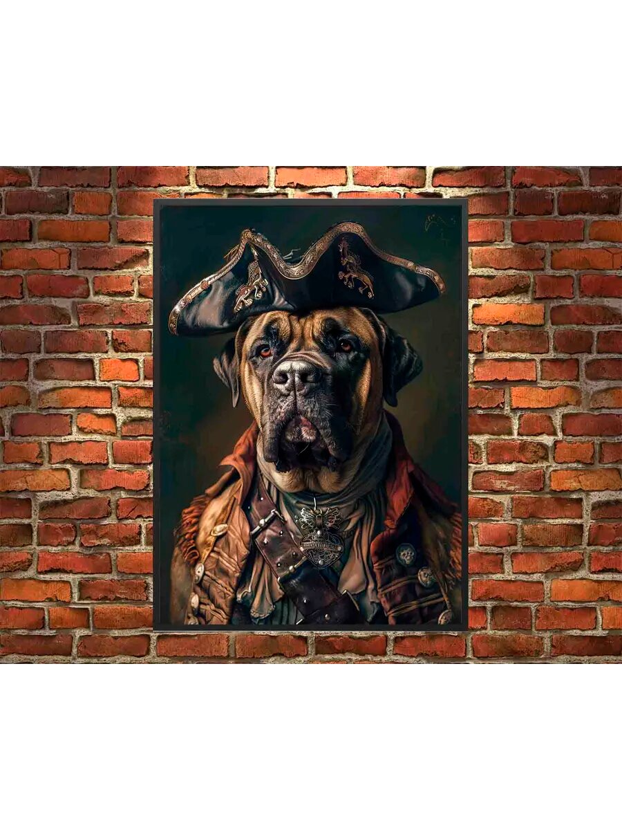 Английский дог-пират 2, Плакат 30x42см